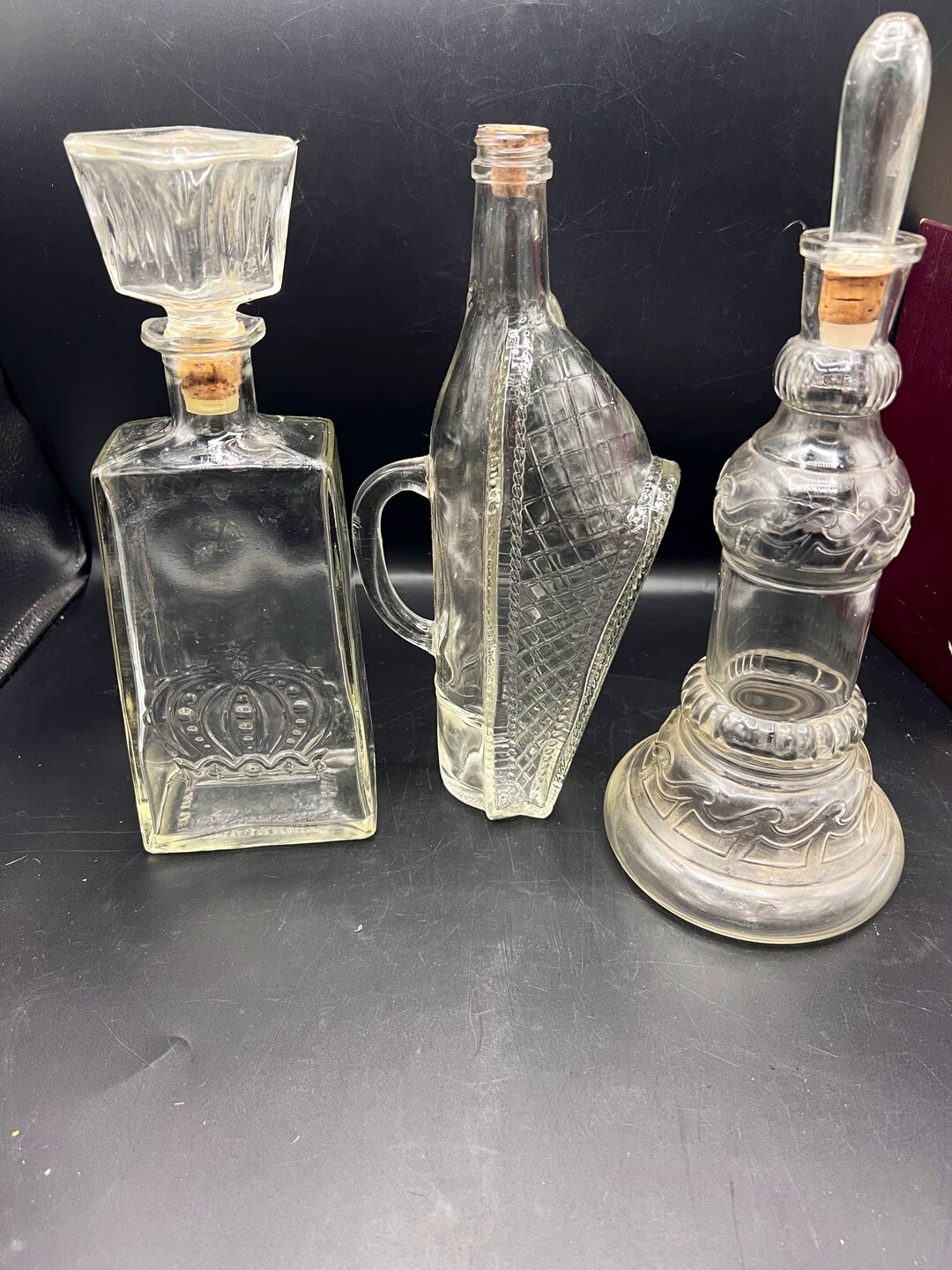 Vintage Crown Whiskey Glass Decanter Bottle /london Winery, Vintage ...