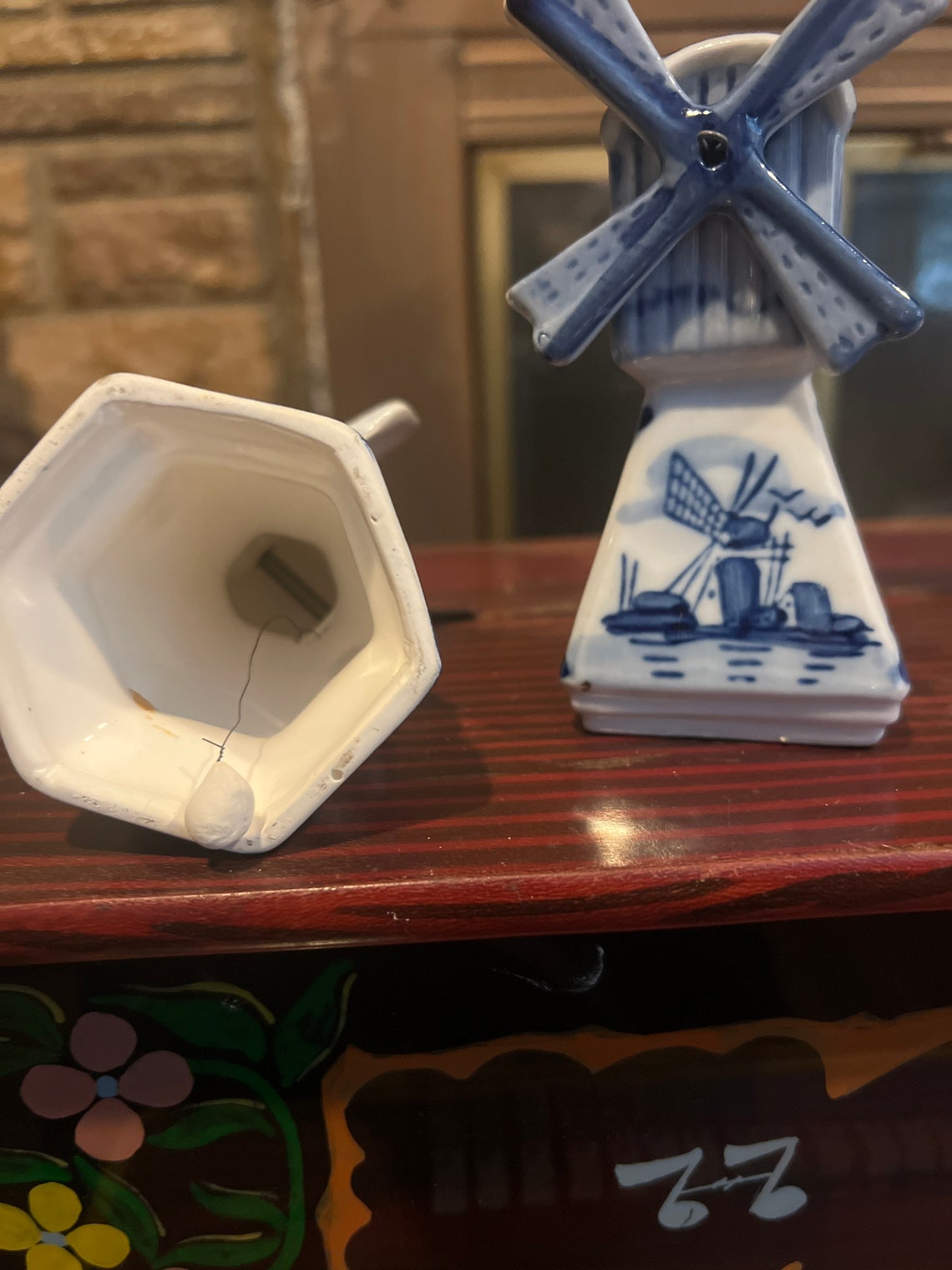 Holland Dutch Shoes Clogs Windmill Bell / Windmill Figurine ...