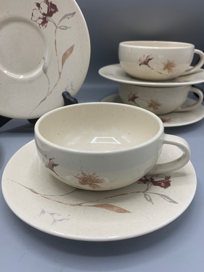 Calvin Klein Wide Cups and Saucers - Etsy