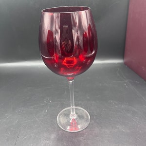 Vintage Ruby Red Glasses/ Wine Red Glasses - Etsy