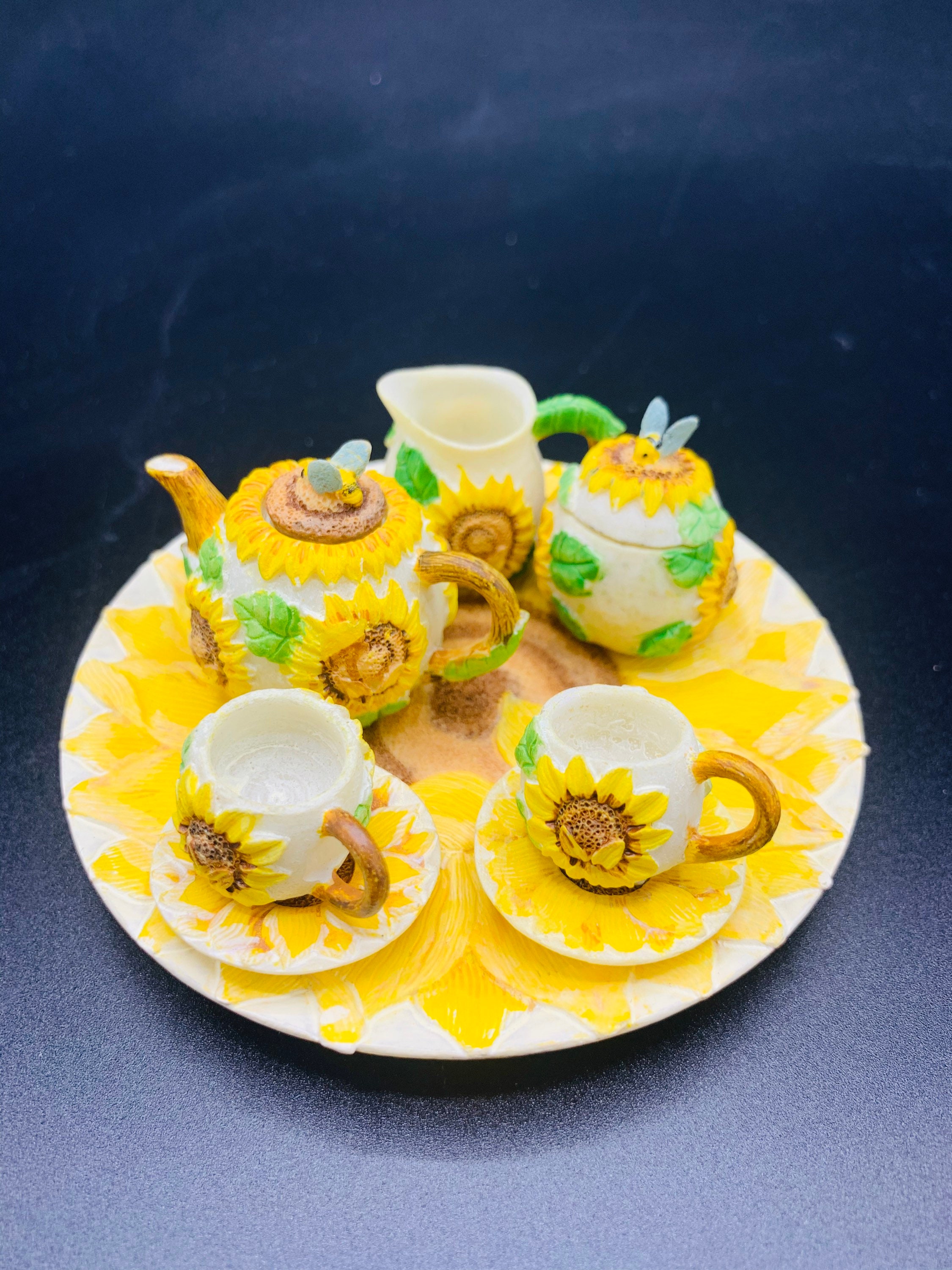 Miniature Decorative Resin Tea Set/ Dollhouse Tea Set/ - Etsy