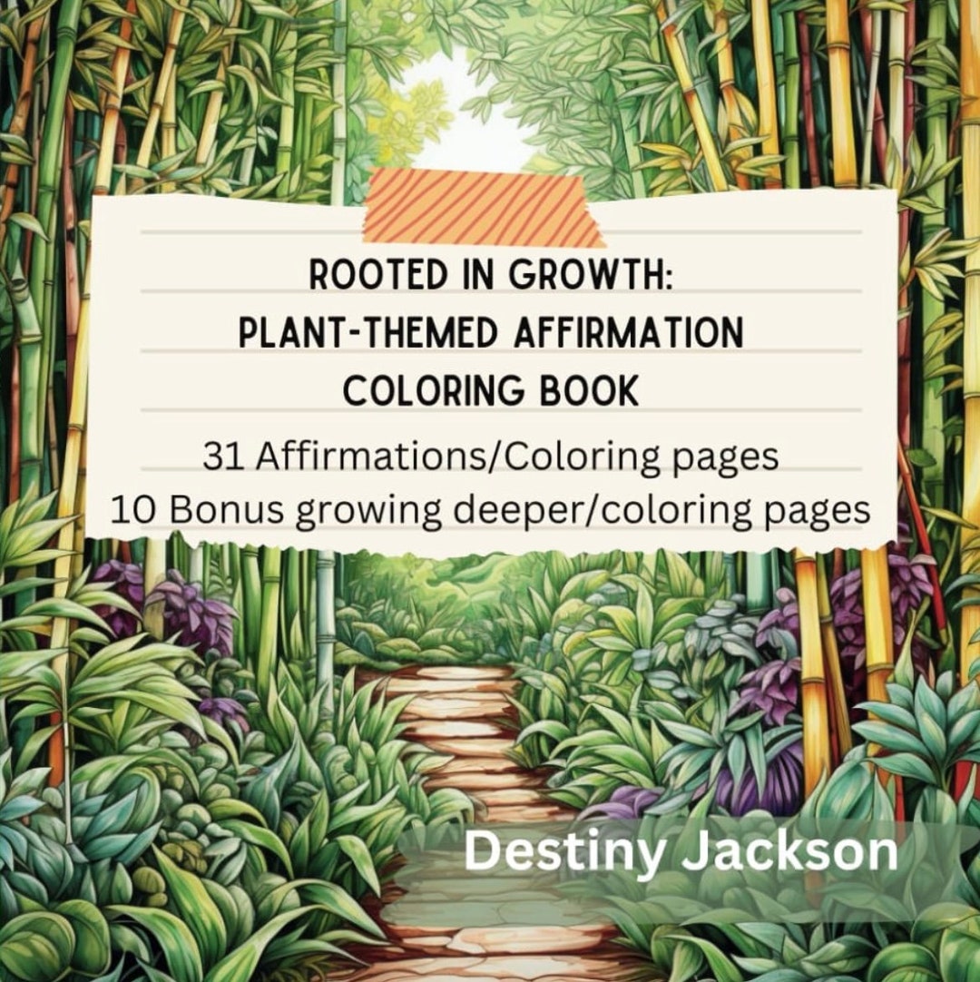 Rooted in Growth:31 Plant Themed Coloring Pages and Affirmations for ...