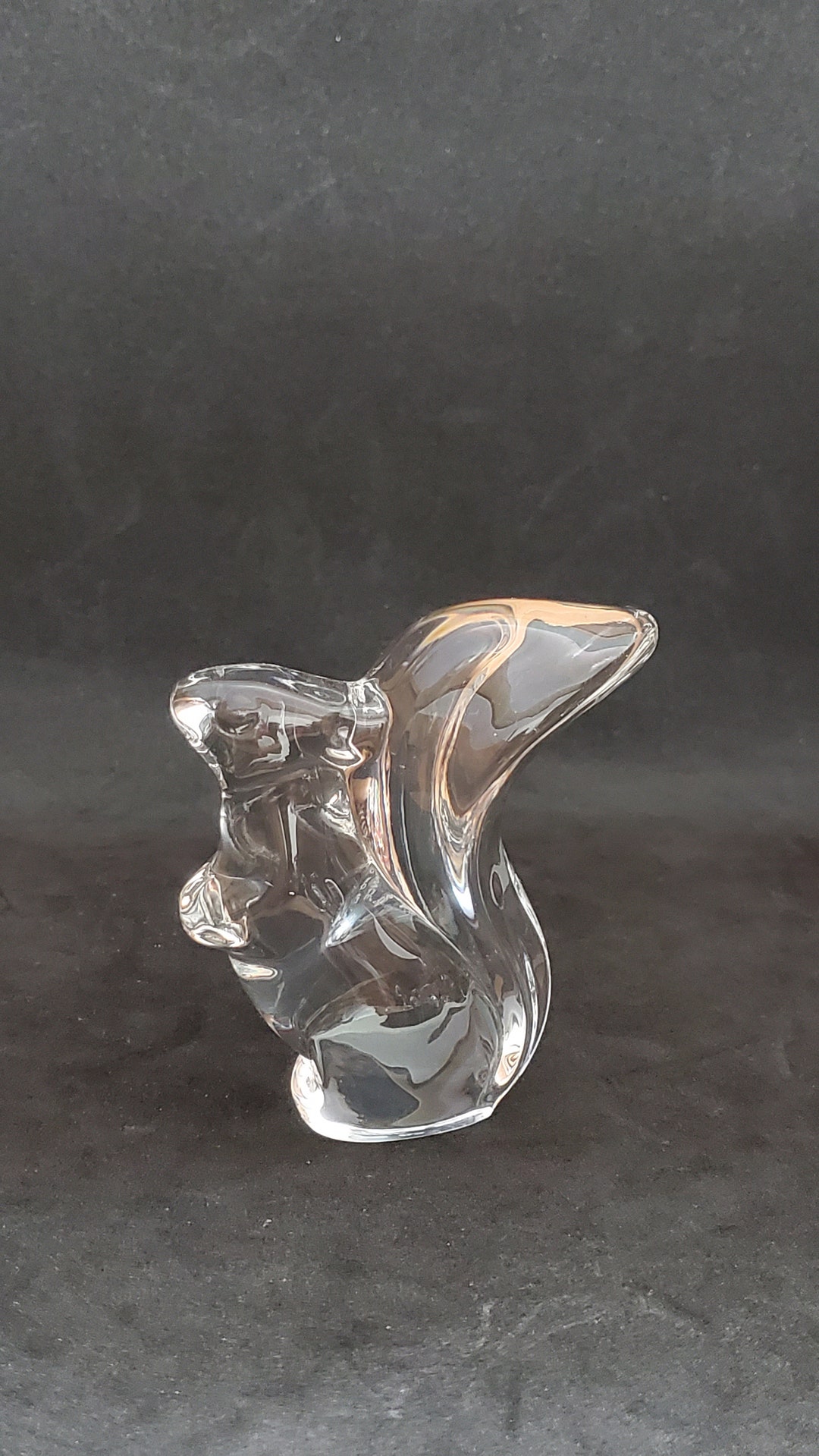 Vintage Crystal Squirrel Figurine Cristal De Sevres Franklin Mint Made ...