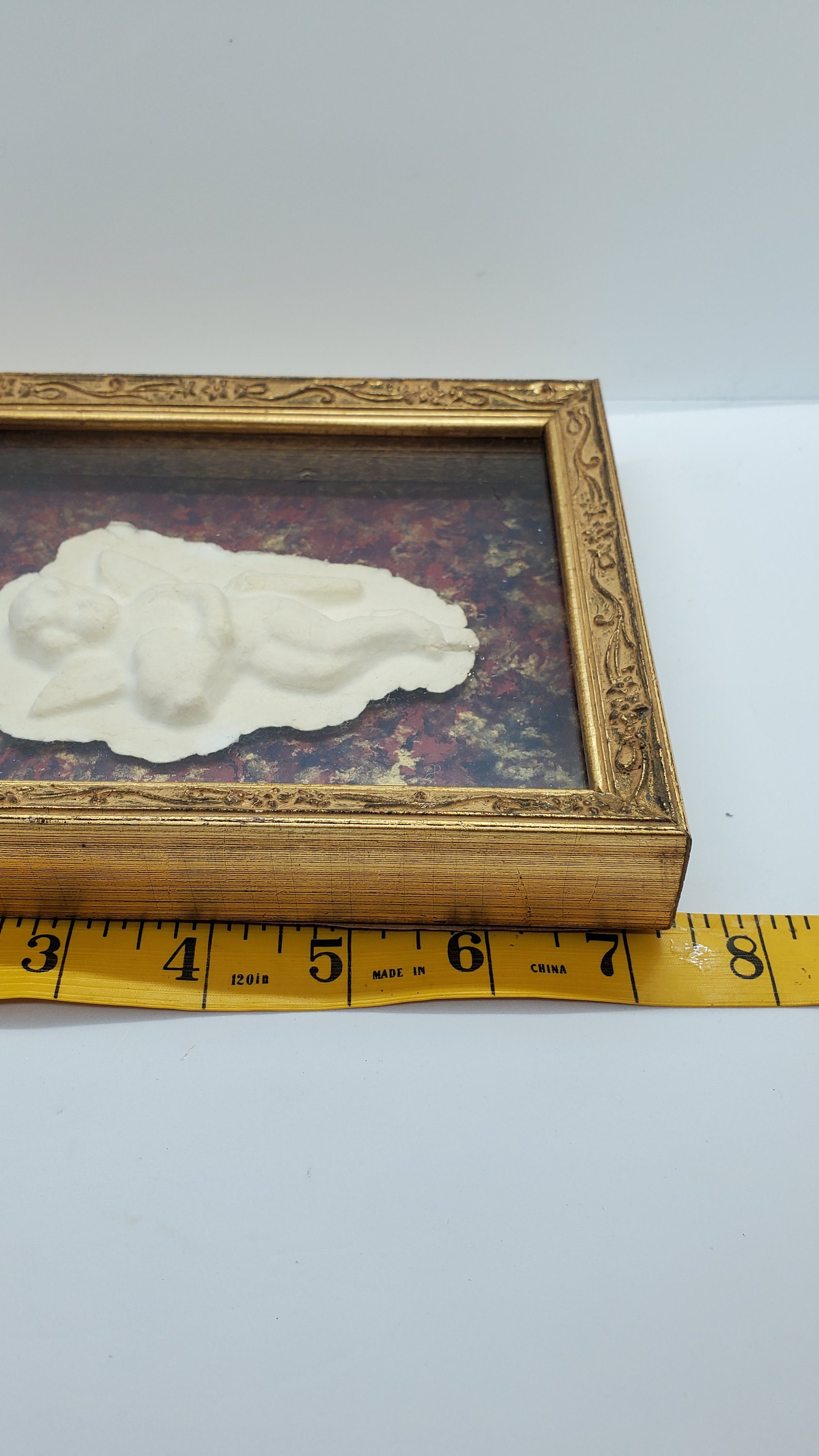 Paper Mache Angel Shadow Box Gold Frame - Etsy Canada