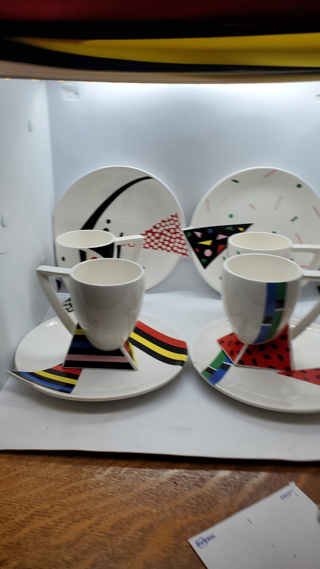 1980s Postmodern Kato Kogei Fujimo Coffee Cupsri Alpha 4 Mug and Plates ...
