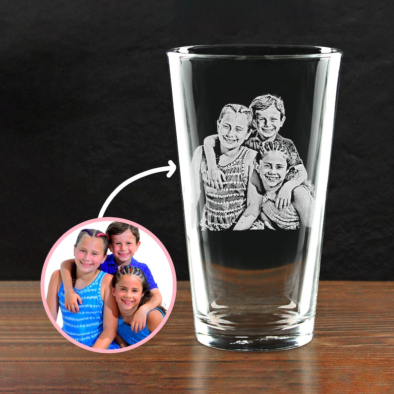 Custom Pint Glass Christmas Gifts Idea - Personalized Photo Beer Glass ...
