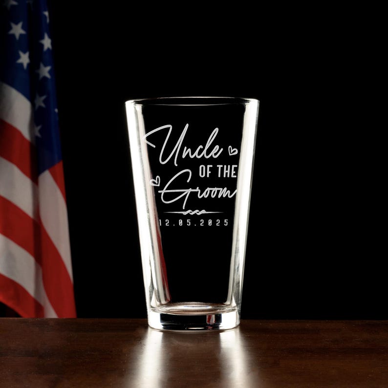Personalized Father of the Bride Gifts - Custom Pint Glass Groom to Dad ...