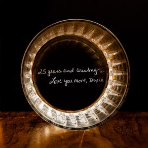 Custom Etched Handwriting Rock Glass - Engrave Your Handwritten Message ...