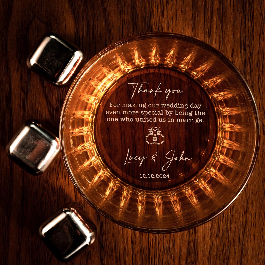 Personalized Wedding Officiant Gifts - Custom Thank You for Marrying Us ...