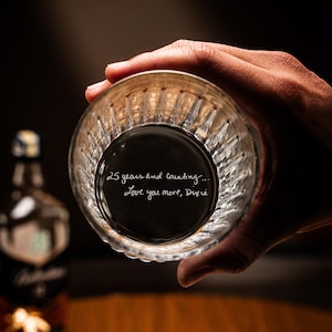 Personalized Handwriting Whiskey Glass - Engrave Your Handwritten ...