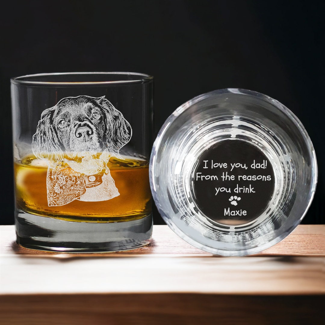 Custom Whiskey Glass Gift for Dog Lovers - Engrave Your Favorite Photo ...