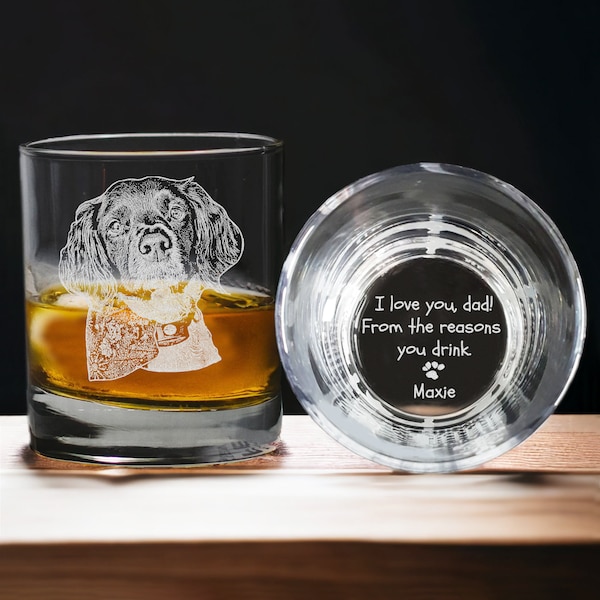 Engraved Dog Glass - Etsy