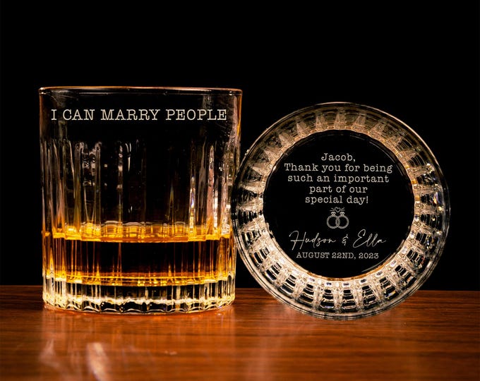 Officiant Gifts, Officiant Thank You Gift Whiskey Glass, Marriage ... Officiant Gifts, Officiant Thank You Gift Whiskey Glass, Marriage ...