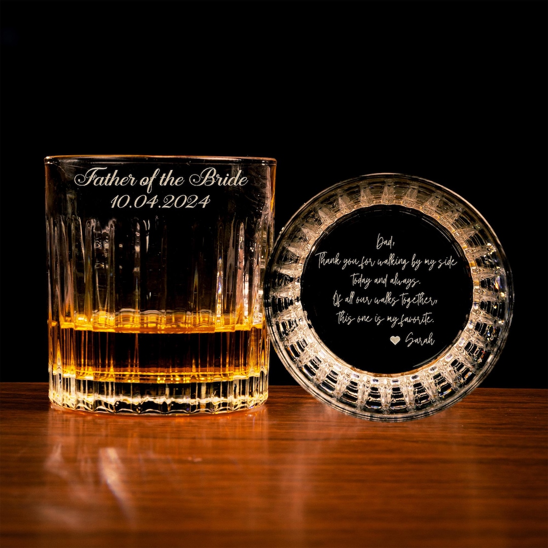 Personalized Father of the Bride Gifts - Custom Wedding Crystal Whiskey ...