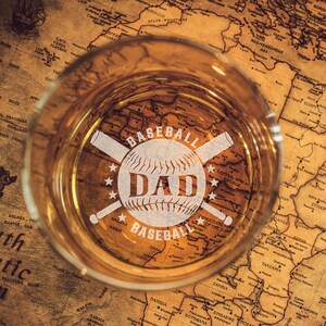 Personalized Baseball Whiskey Glass Gifts Custom Fathers Day Gift for ...