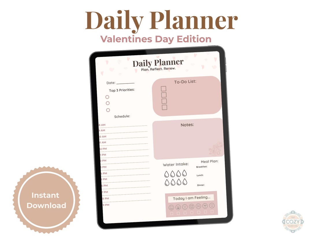 Valentine’s Day Planner Printable | Cozy Self Care PDF | to Do List ...