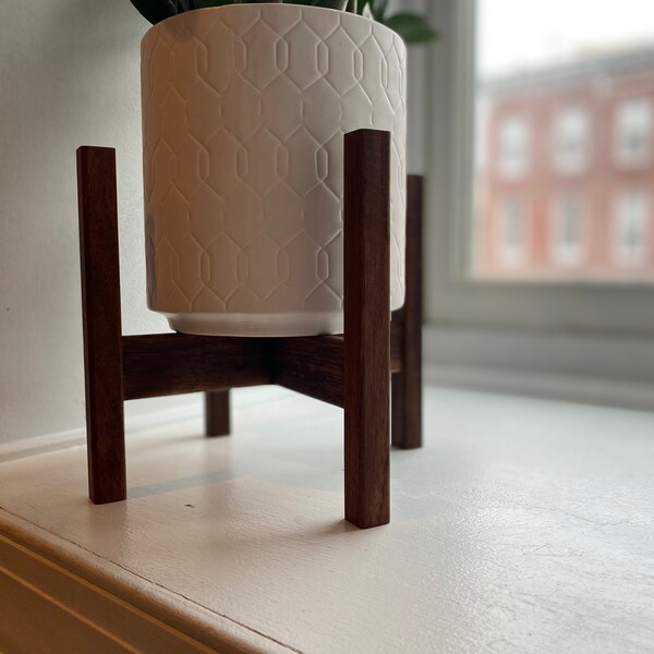 Walnut Plant Stand - Etsy