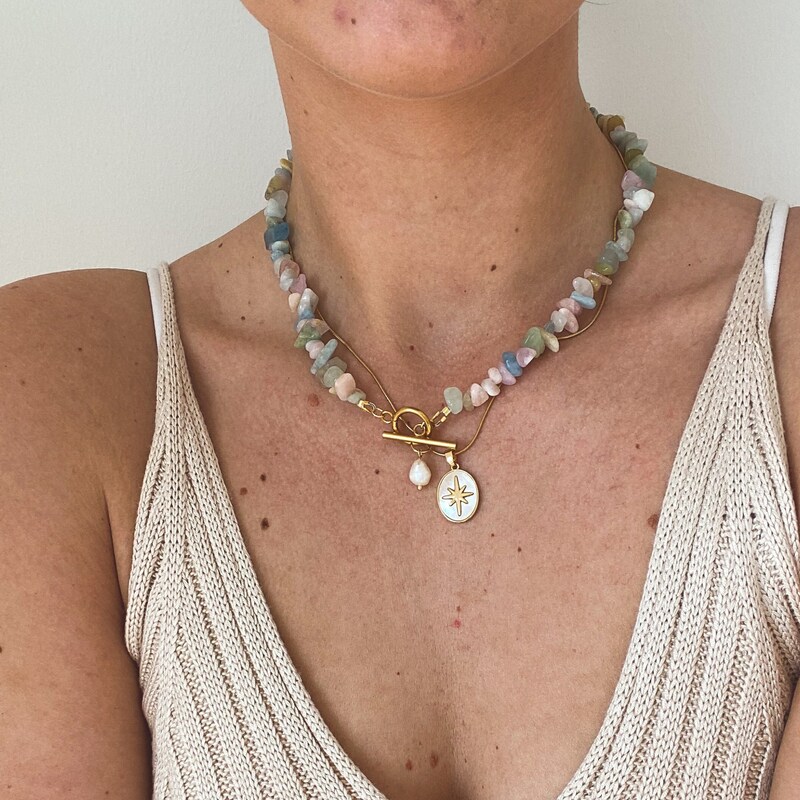 Natural Stone Necklace - Etsy