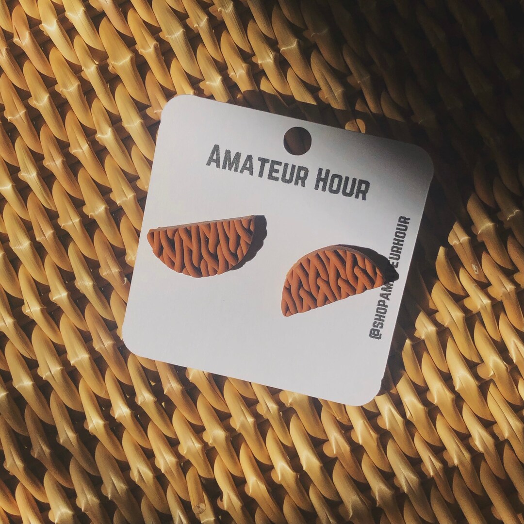 Low Key (camel) - Polymer Clay Earring - Etsy