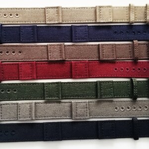 22mm Nato Strap 20mm 1-Piece Canvas Military Watch Strap - WWII Style ...