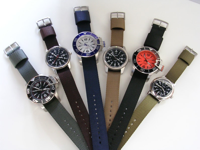 NATO® 1pc Single Pass Nylon Raf Military Watch Strap Watch Band ...