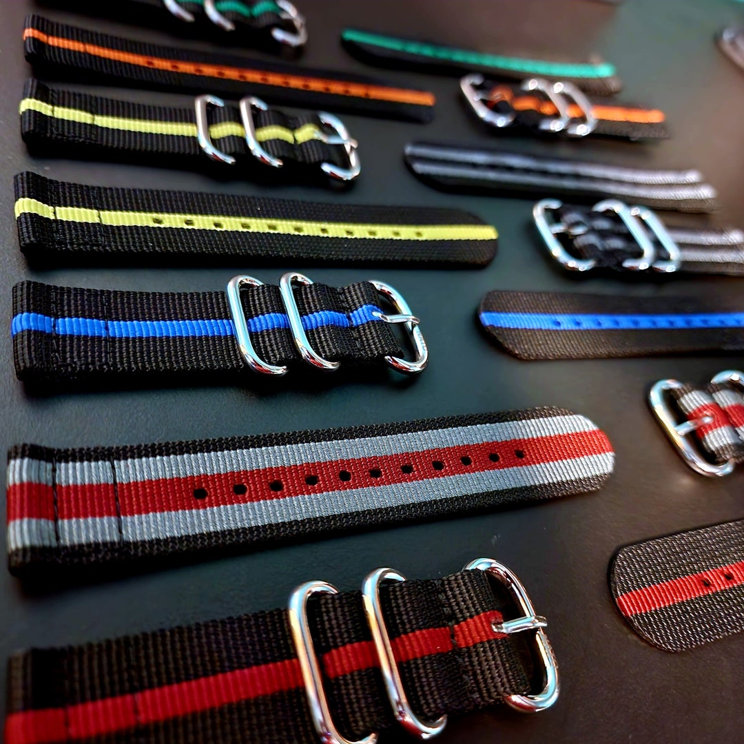 NATO® Two Piece Nylon D Ring Sport Ballistic Watch Strap 2pc Smart ...