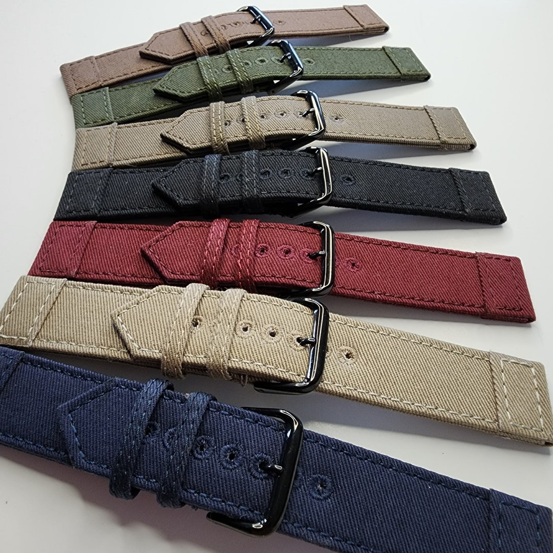 NATO® Canvas Sail Cloth Two Piece PVD Buckles Military Watchband ...