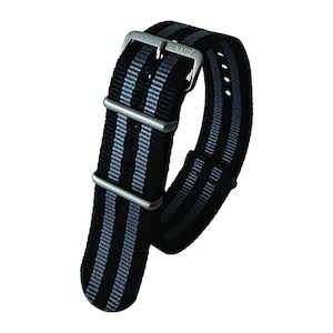 NATO® Strap Black Grey Bond Military Nylon Watch Band Ballistic Custom ...