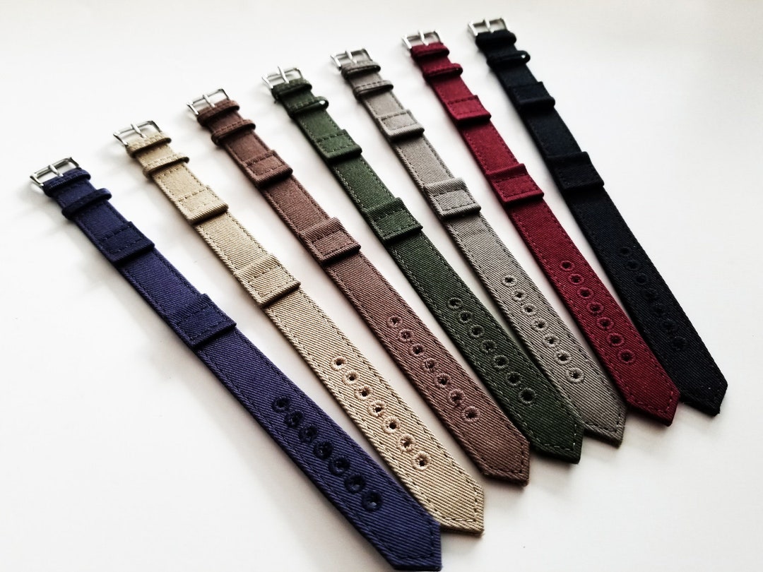 NATO® Canvas WWII 1pc Military Watchband Vintage Style Strap ...