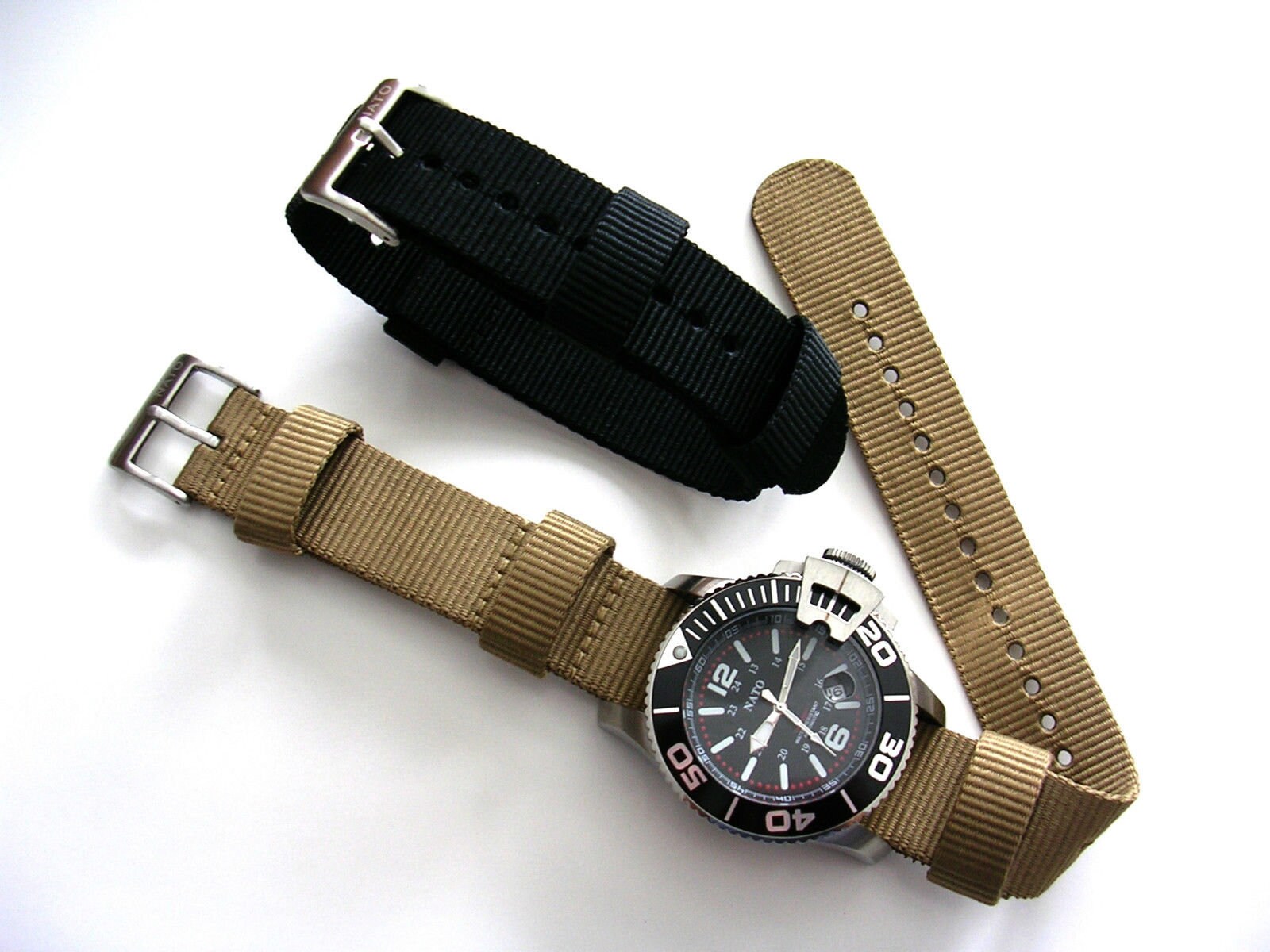 NATO® Commando Heavy Ballistic Nylon Military Dive Watch Strap Water ...