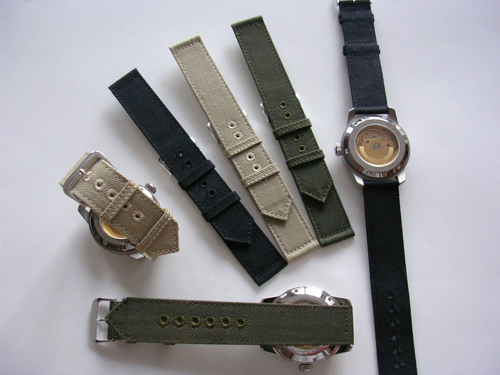 NATO® Canvas WWII 2pc Military Watchband Vintage Style Strap - Etsy