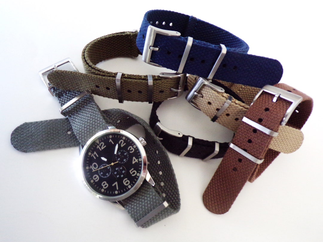 NATO® Nylon Hemp Eco Friendly Heavy Watch Strap Breathable Ultra Soft ...