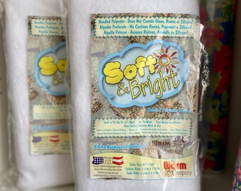 Soft and Bright Batting Baby Size 45 X 60 From the Warm Company White ...