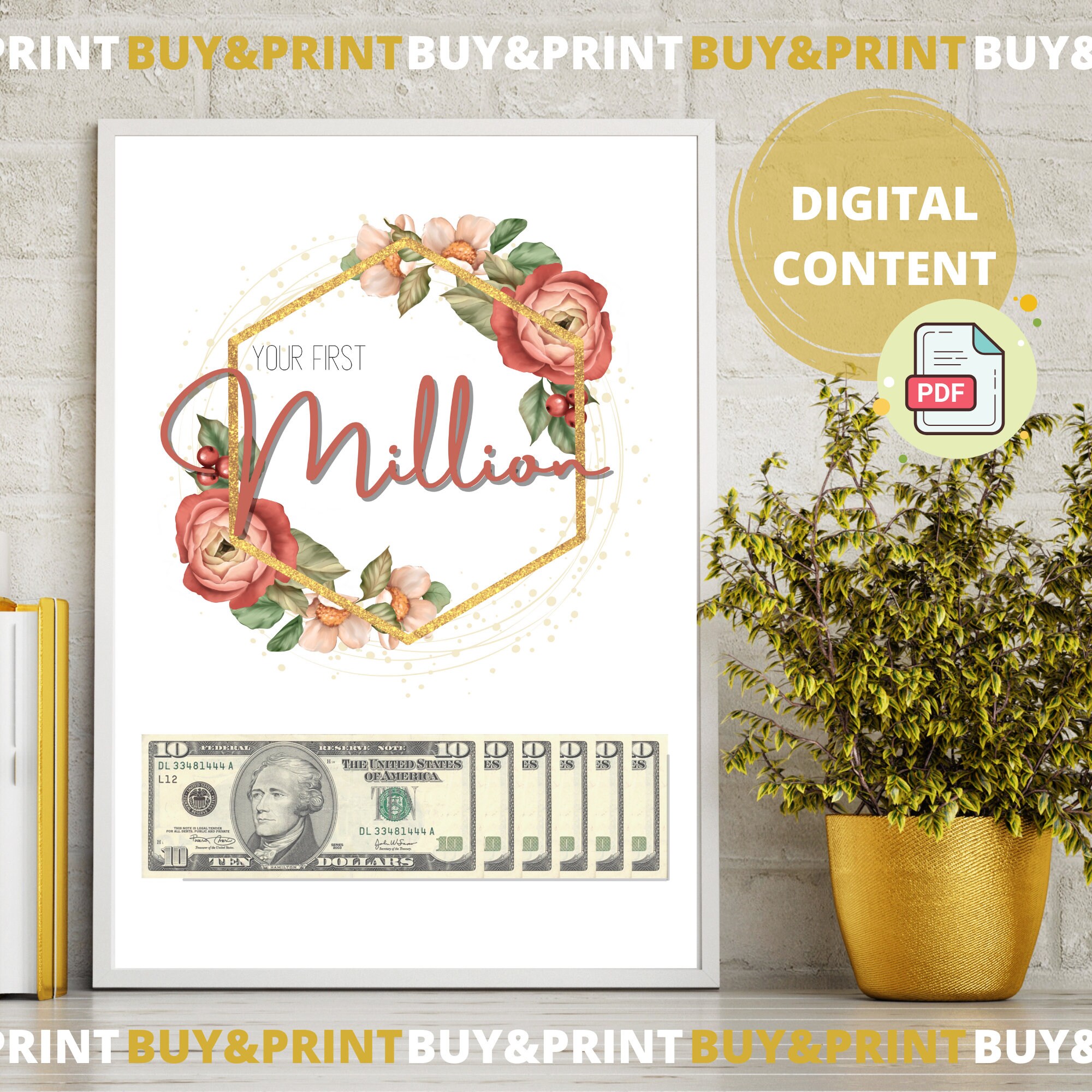 YOUR FIRST MILLION Gift Card The perfect gift for Wedding | Etsy