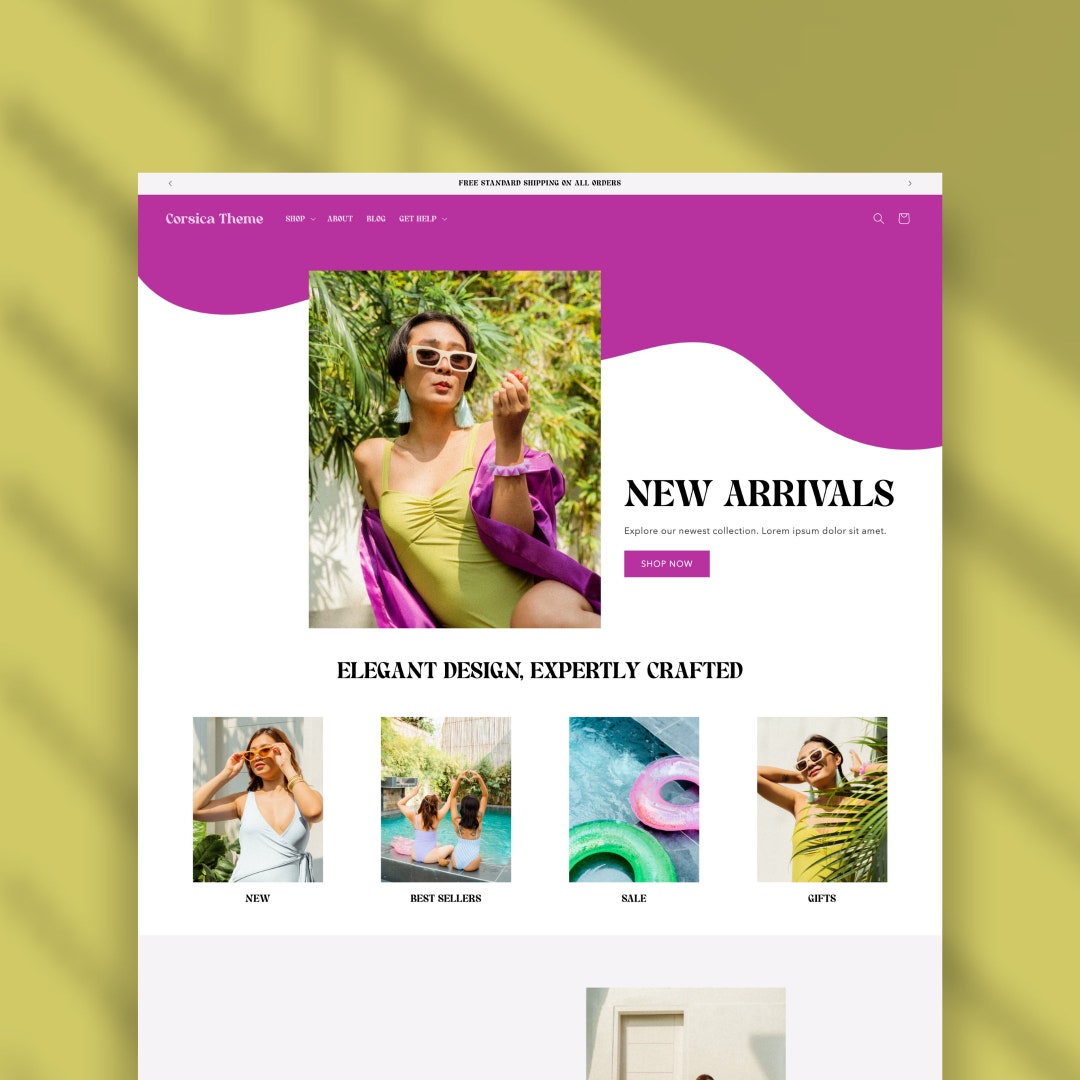 Shopify Theme Minimalist, Aesthetic Luxury Website Design, Elegant ...