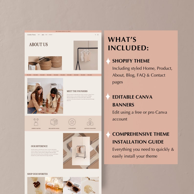 Shopify Theme Minimalist, Aesthetic Luxury Website Design, Elegant ...