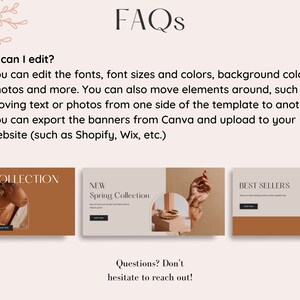 Boho Website Banners, Editable Banners Shopify, DIY Banners, Website ...