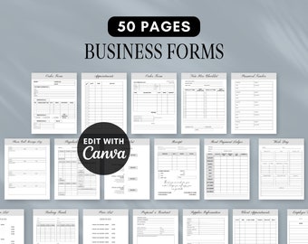Business Forms Bundle, Order Forms, Canva Template, Printable, Editable ...