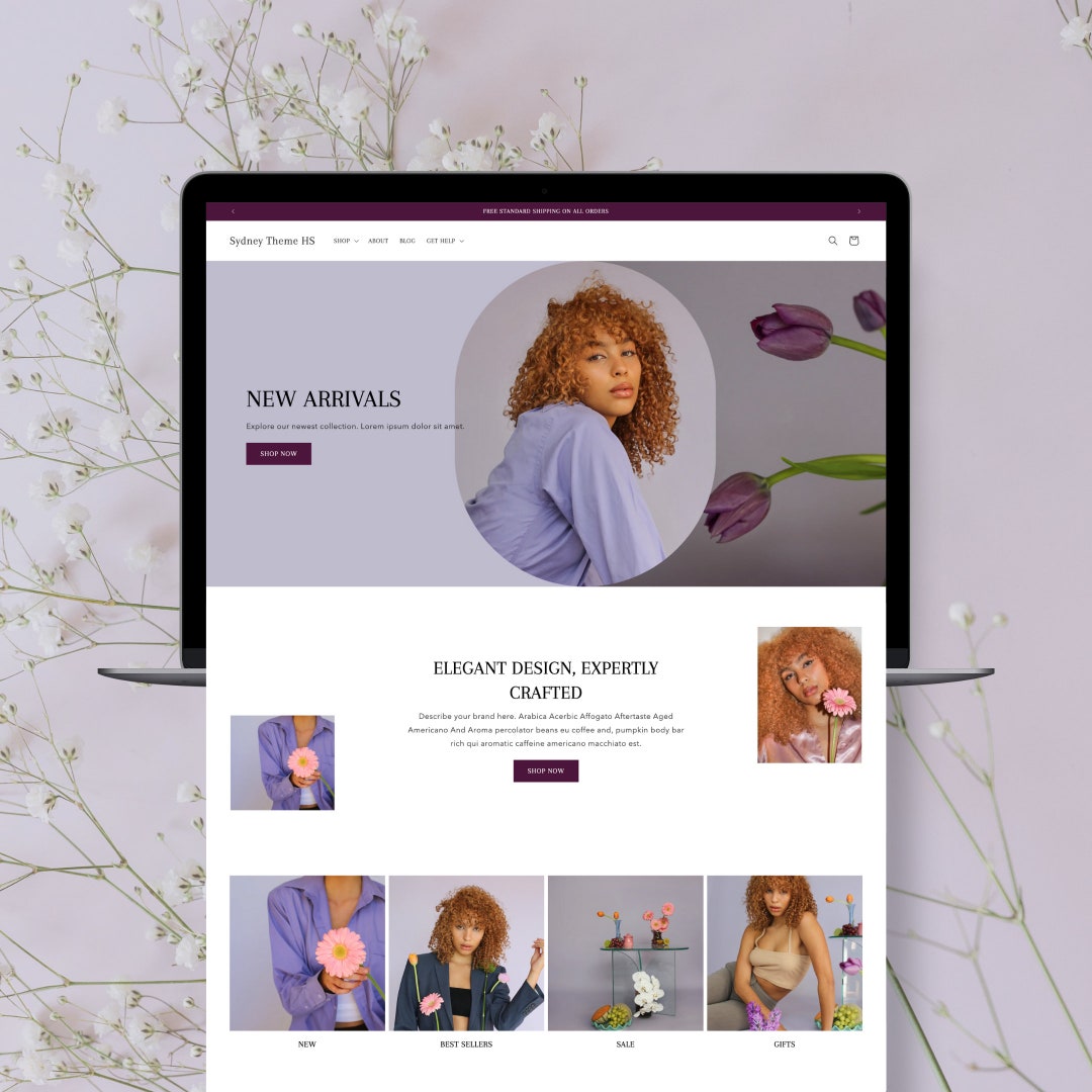 Shopify Theme Minimalist, Aesthetic Luxury Website Design, Elegant ...