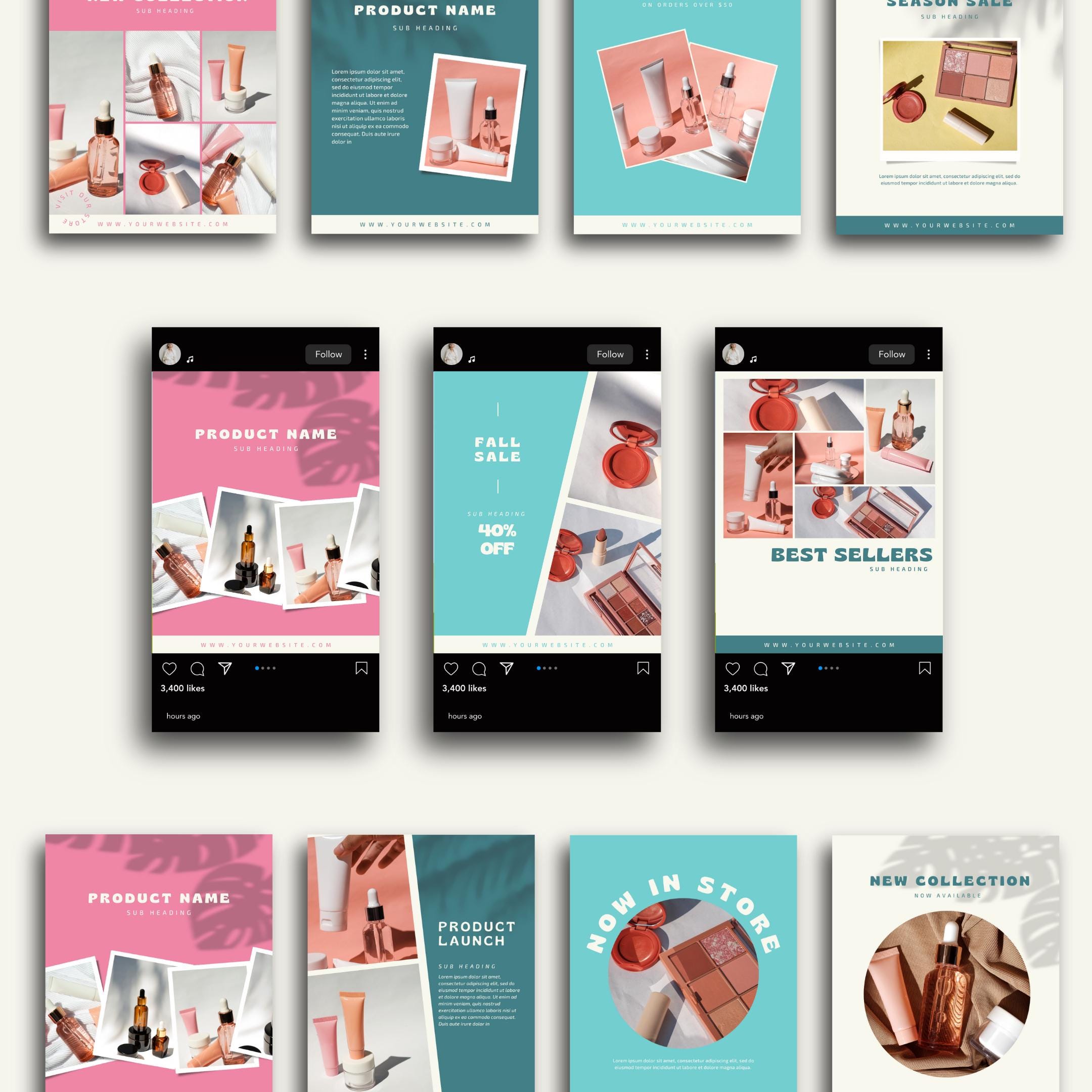 32 Instagram Post Templates for Small Businesses Ecommerce Online ...