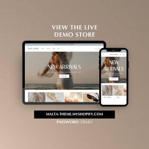 Shopify Theme Minimalist, Aesthetic Luxury Website Design, Elegant ...