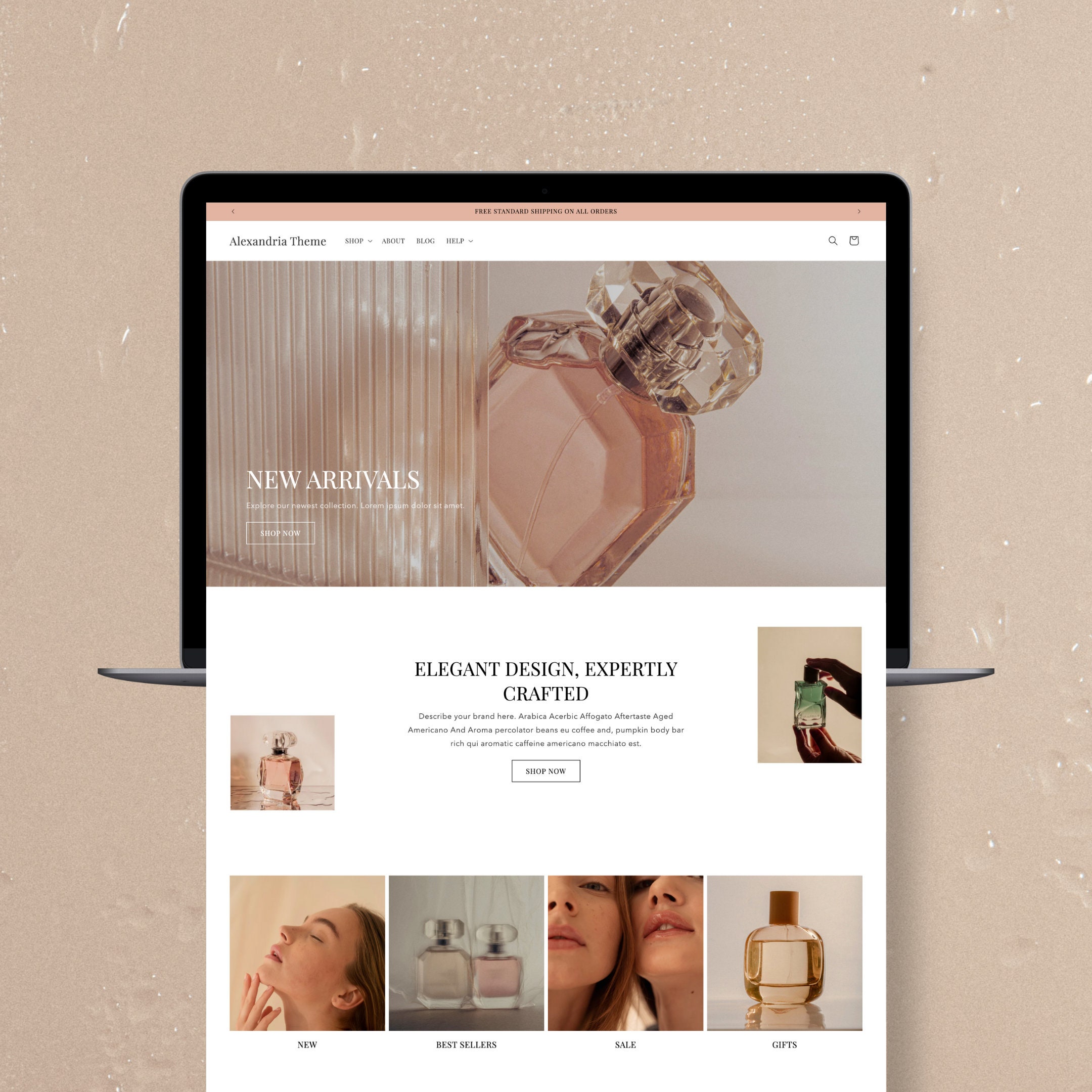 Shopify Theme Minimalist, Aesthetic Luxury Website Design, Elegant ...