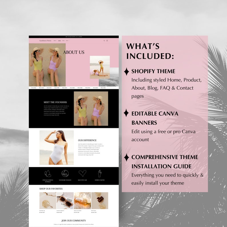 Shopify Theme Minimalist, Aesthetic Luxury Website Design, Elegant ...