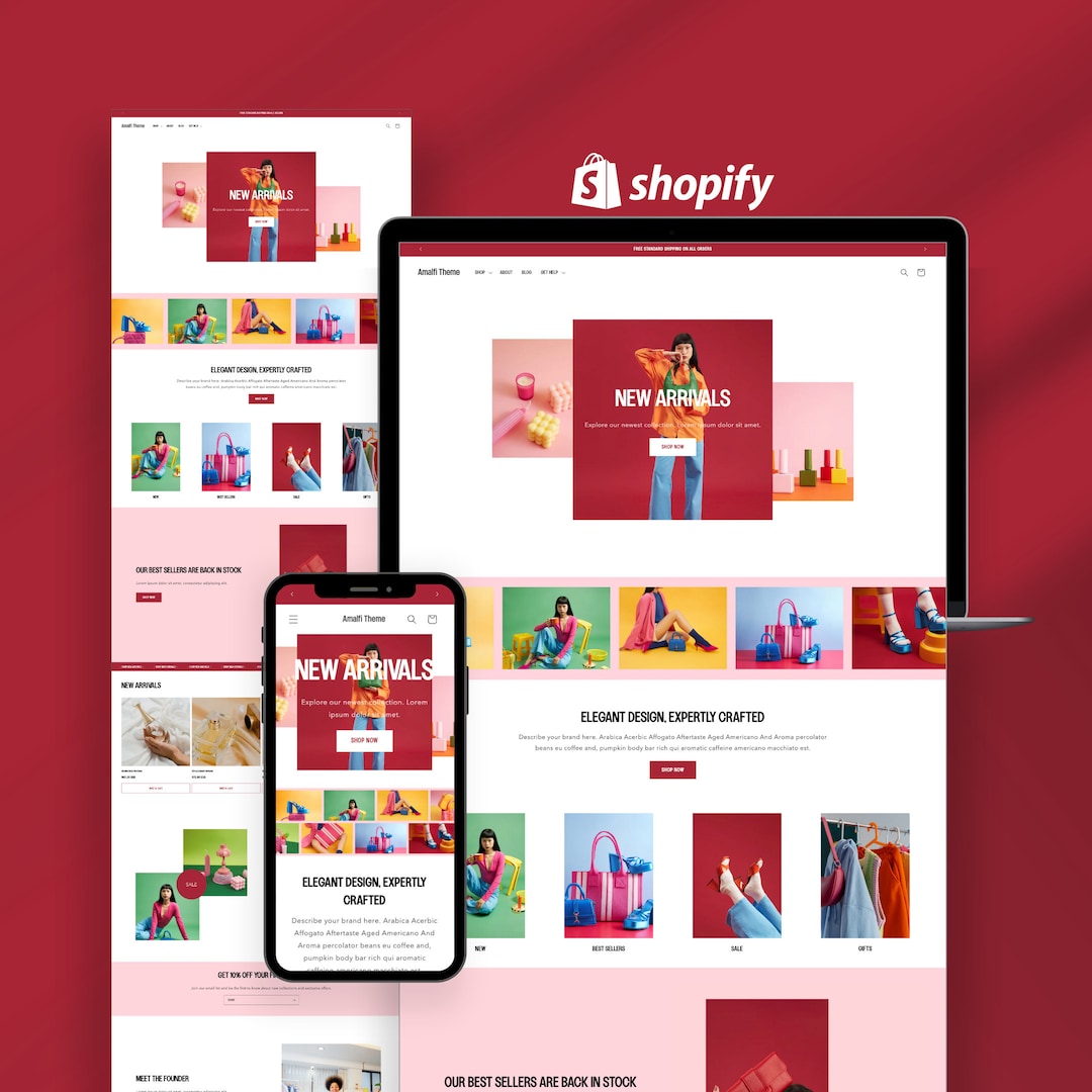 Shopify Theme Minimalist, Aesthetic Luxury Website Design, Elegant ...