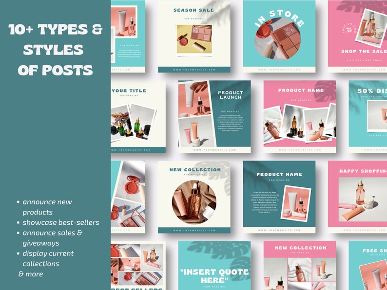 32 Instagram Post Templates for Small Businesses Ecommerce - Etsy