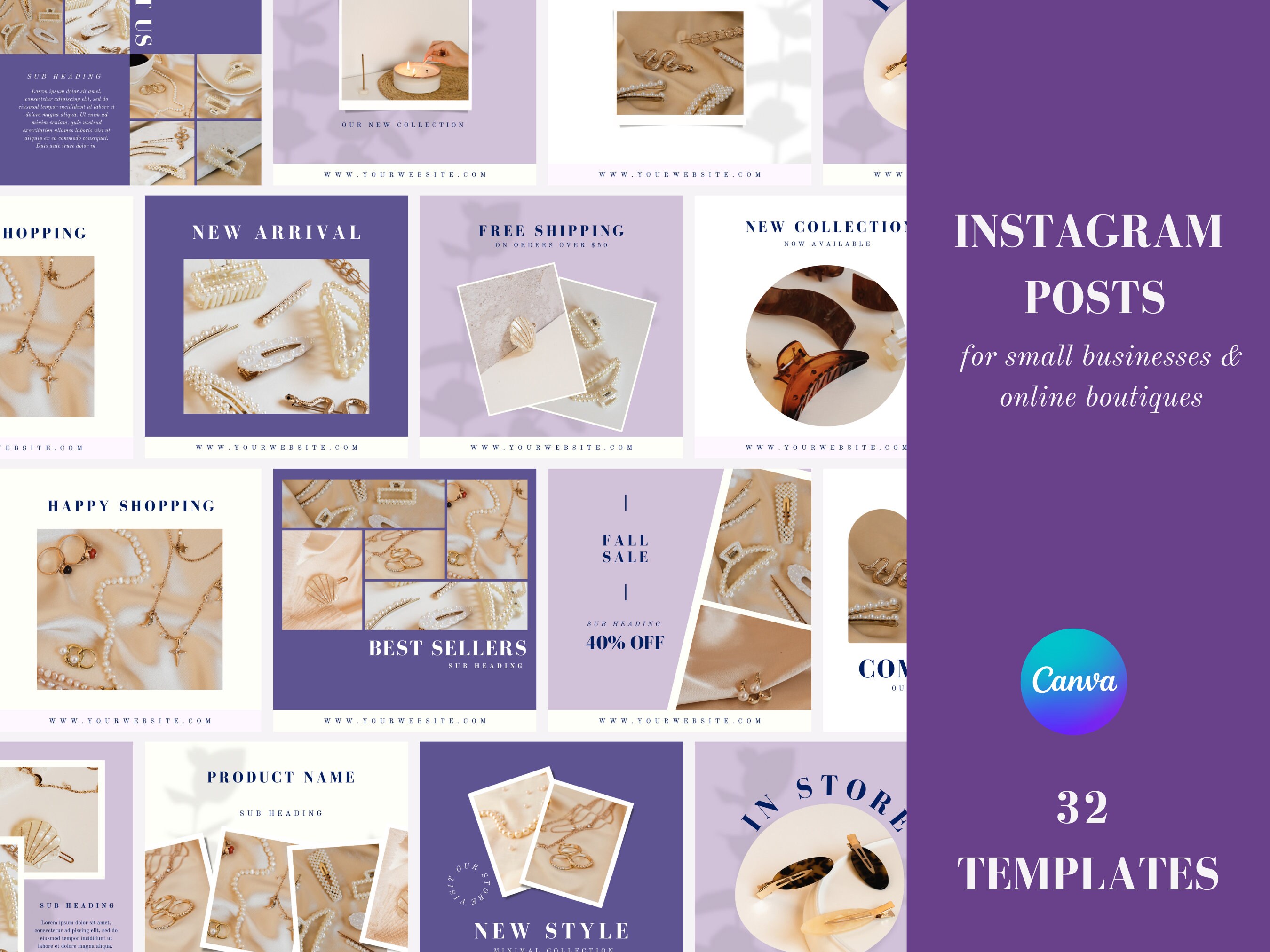 32 Instagram Post Templates for Small Businesses Ecommerce Online ...