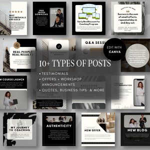 50 Coaching Instagram Post Templates, Life Coach Canva Templates ...