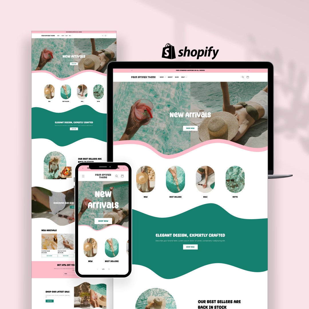 Shopify Theme Minimalist, Aesthetic Luxury Website Design, Elegant ...