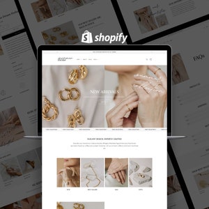 Shopify Theme Minimalist, Aesthetic Luxury Website Design, Elegant ...
