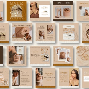 85 Boho Instagram Post Templates for Small Businesses Ecommerce Online ...